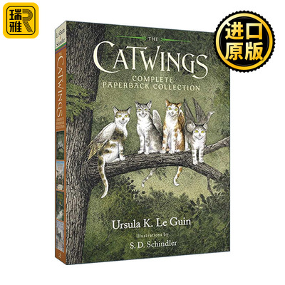 The Catwings Complete Collection 长翅膀的猫 4册盒装  厄休拉勒古恩 地海传奇作者
