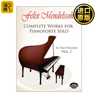 英文原版 Complete Works for Pianoforte Solo Vol.I 钢琴独奏完整曲集 卷一 费利克斯·门德尔松 英文版 进口英语原版书籍