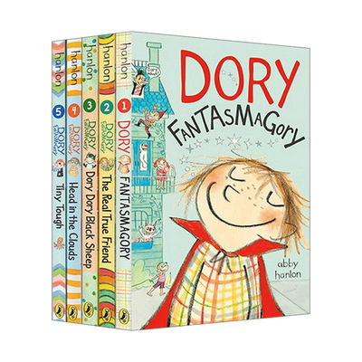 英文原版 Dory Fantasmagory 爱幻想的多莉 1-5册 小学生课外阅读章节书 幻想小说 英文版 Abby Hanlon 进口英语原版书籍