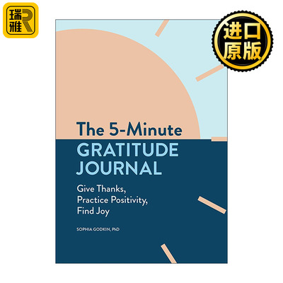 英文原版 5-Minute Gratitude Journal 五分钟感恩日记 正念练习 励志语录 英文版 进口英语原版书籍
