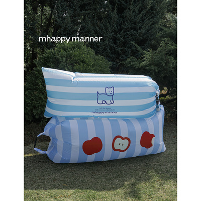 MhappyManner户外充气懒人沙发 露营躺平便携式装备野餐用品手拎