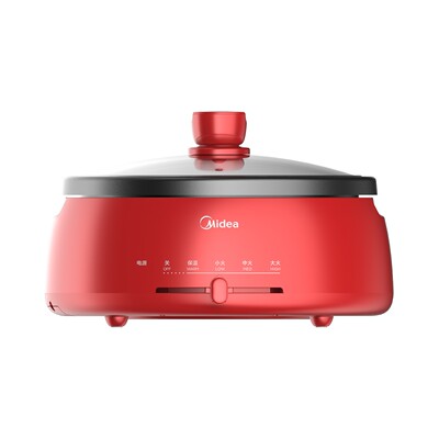 美的分体式电火锅DH2851家用4L大容量韩式大功率多功能刷烤LHN30A