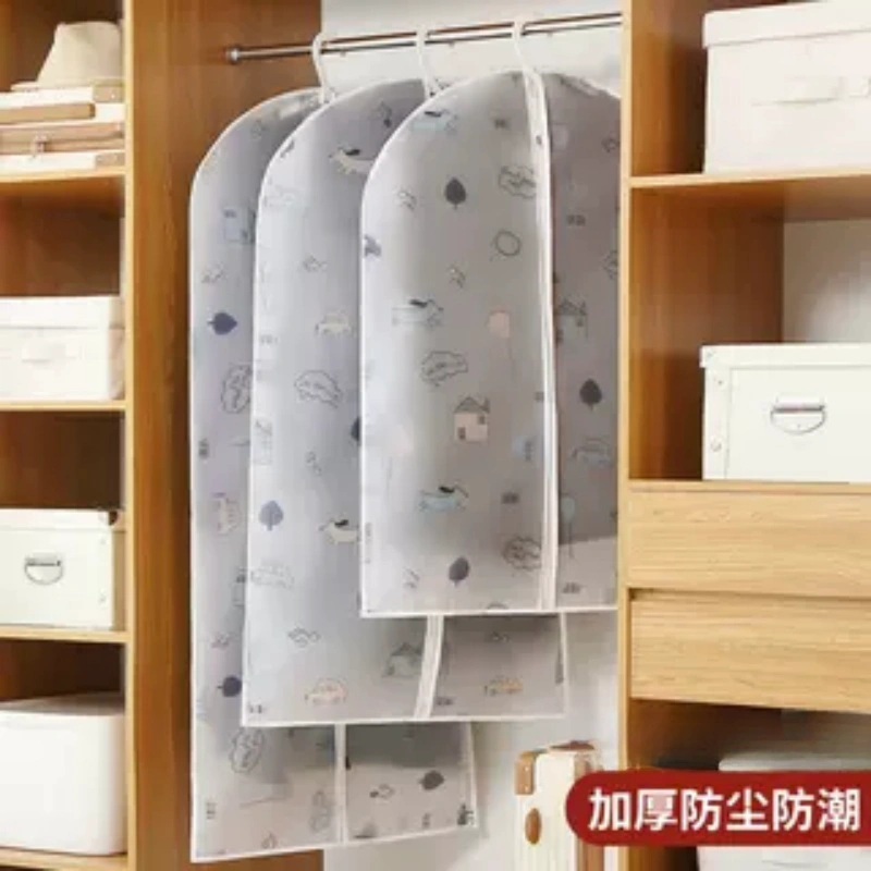 羽绒服防尘罩印花透明大衣挂衣袋衣柜衣服挂式家用防潮西装收纳袋
