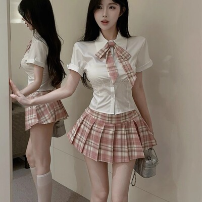 学院风纯欲jk制服清纯甜美衬衫女