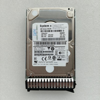 IBM 00AJ092 00AJ091 X3650M5 X3850X6 10K 600G 2.5寸SAS硬盘