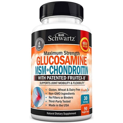 美国代购Glucosamine Chondroitin MSM Turmeric for Hip