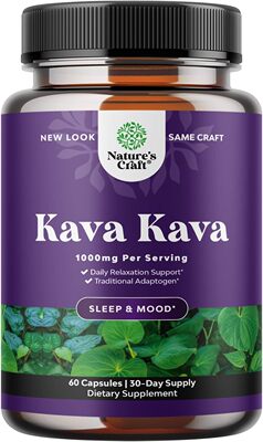 美国代购Kava Root Mood Support Supplement - 1000mg Kava Kava