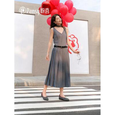 Pansy盼喜女鞋一脚蹬王妃鞋软底显脚小通勤单鞋2026年新款4317