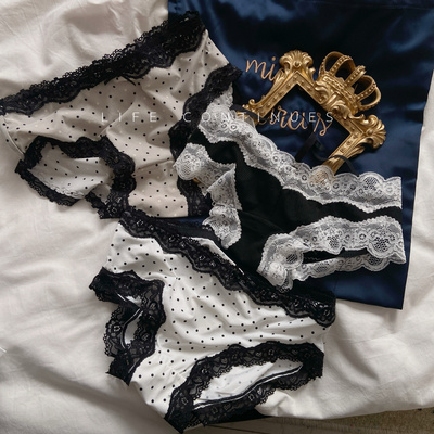 少女风蕾丝纯欲女生内裤柔软缎面
