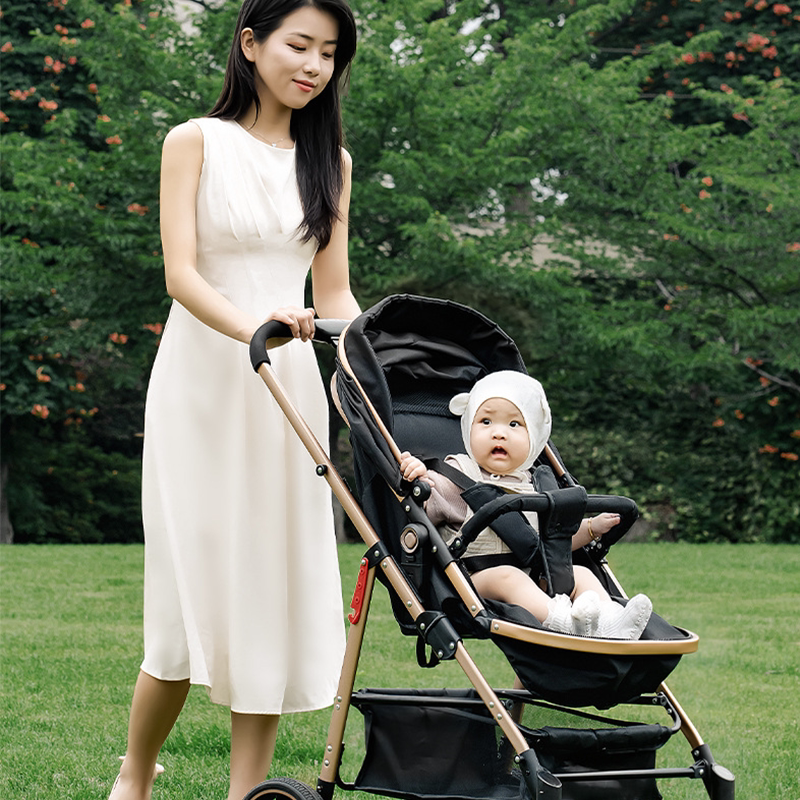 高景观大轮婴儿推车可坐躺换向婴儿车童车宝宝bb外出手推车三合一