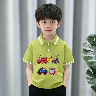 2026夏男童卡通短袖POLO衫洋气