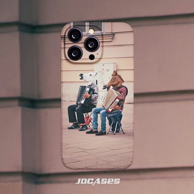 搞怪马拉手风琴17promax手机壳小众菲林壳防摔苹果16全包软壳安卓