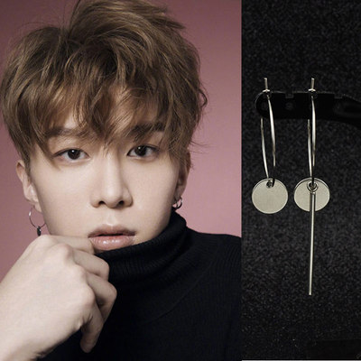圆牌可戴耳饰品范丞丞同款