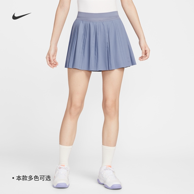 NIKE耐克女子透气网球半身裙冬季梭织速干褶裥轻便拼接 FZ6513