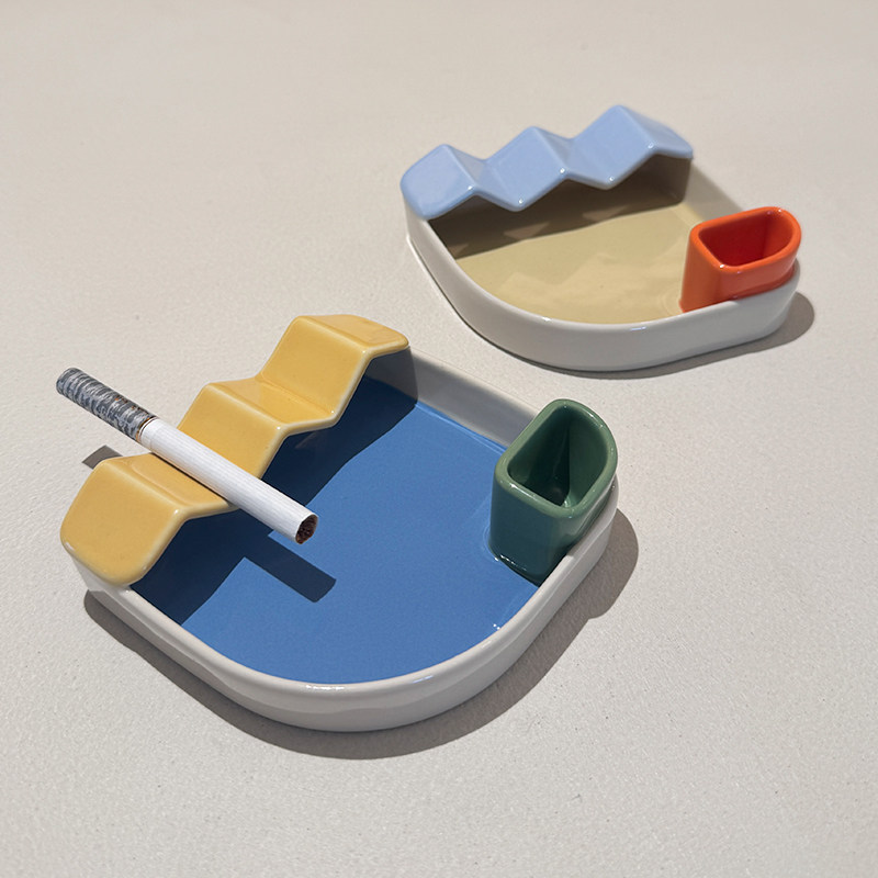 sort中国basool陶瓷房子烟灰缸可爱小众火机收纳盘the ashtray 2