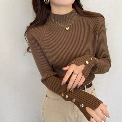 【现货】纯色打底衫女秋冬高级感