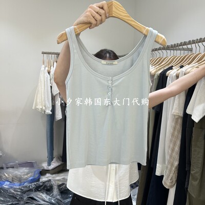 一件包邮 小夕韩国东大门代购FOREST 26夏款女装纯色 吊带背心