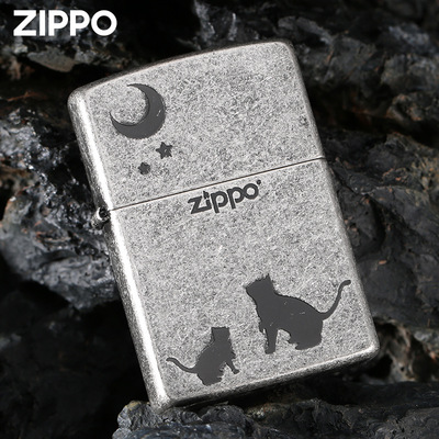 打火机Zippo正版仿古望星空煤油个性点烟高颜值男友礼物zip复古