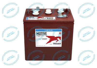 TROJAN 电瓶6V T-105Plus邱健蓄电池6V255AH升降机平台多功能电车