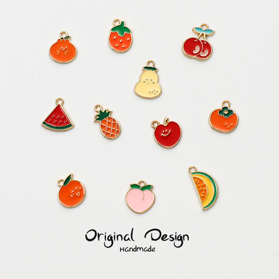 水果合金滴油小挂件饰