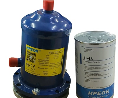 派尔克过滤桶 PKA-485 5分 48型1芯 兰色HPEOK冷库制冷配件过滤桶