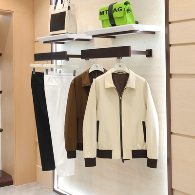 法式轻奢2025秋季新款男高端商务休闲设计感撞色翻领行政夹克1265