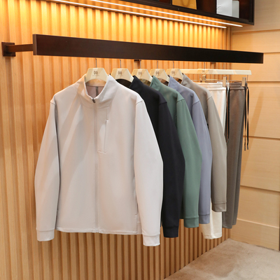 2025秋冬季新款男士城市户外旅行徒步薄绒机能风立领夹克外套1485