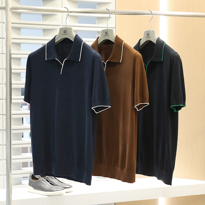 夏季短袖日常长绒棉T恤男