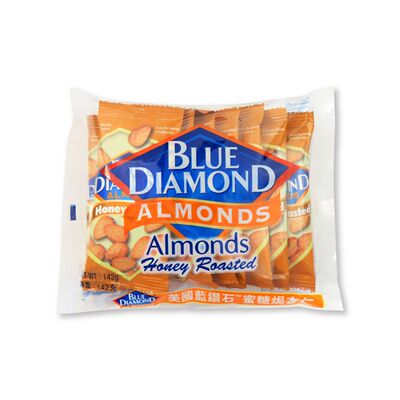香港进口美国BLUEDIAMOND袋装盐焗开心果杏仁年货零食休闲坚果