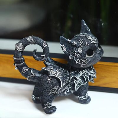e神秘黑猫雕像桌面摆件