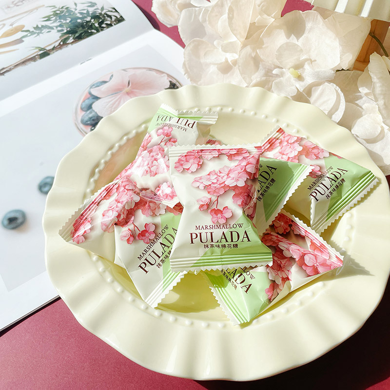 PULADA朴拉达抹茶味/可可味夹心棉花糖高颜值喜糖伴手礼零食散装
