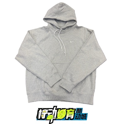 正品Nike/耐克男子Solo Swoosh加绒套头休闲连帽卫衣DX1355-063