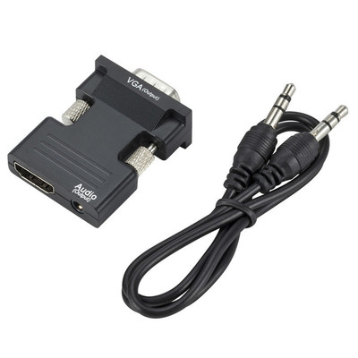供应HDTV转VGA HDTV母转VGA公转换器带音频 电脑投影仪转接头