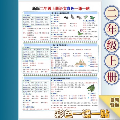 小学语文课课贴二年级下册