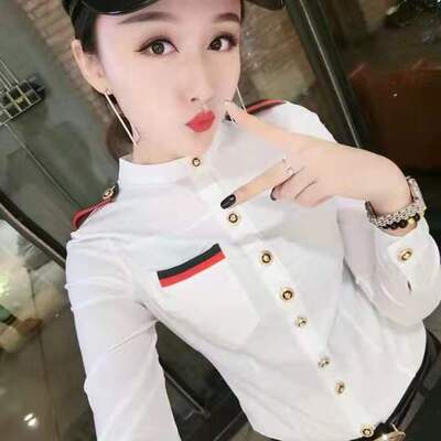 职业大码弹力衬衫女小衫