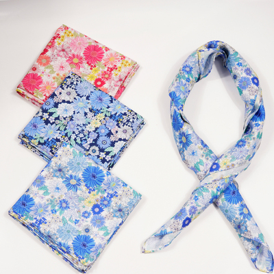 棉丝小围巾kupa小碎花方巾