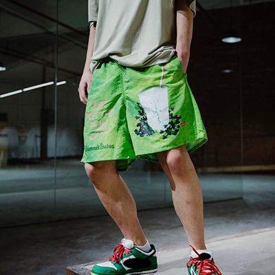 Travis Scott Cactus Jack联名Mcdonalds麦当劳果汁饮料夏季短裤