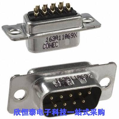 163A11069X连接器 《 CONN DSUB PLUG 9POS SLDR CUP    》