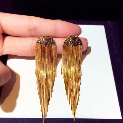 饰个性弧形流苏气质耳坠女