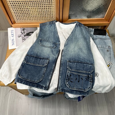 吴小越w2107儿童春秋款马甲工装风宽松版型中大童薄款男孩外穿时