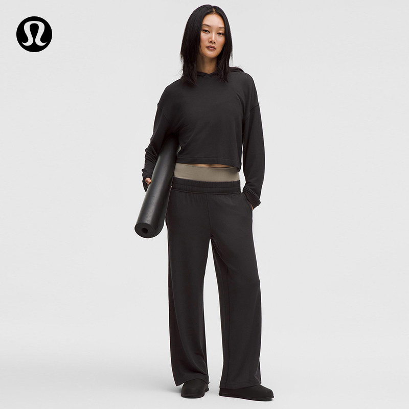 BeCalm 女士中腰阔腿裤丨lululemon丨LW5HHFA