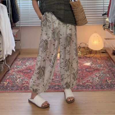 【清新脱俗】微胖大码 宽松大版灯笼萝卜裤女 260525