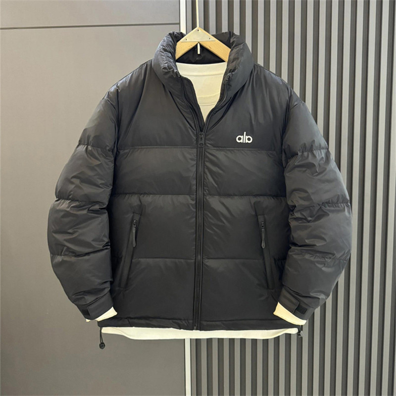 轻奢加厚刺绣立领羽绒服2025秋冬款男士纯色休闲保暖上衣潮流外套