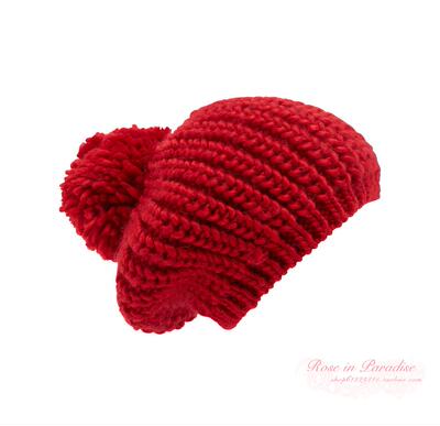 mothercare现货正品红色毛线帽