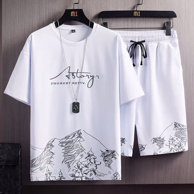 印花速干宽松夏季运动冰丝t恤