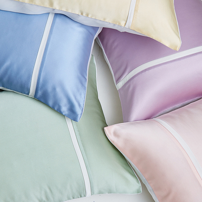 Cnsilk 100%桑蚕丝真丝单面枕套天丝枕套信封马卡龙色枕头套单人