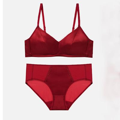 Cnsilk 桑蚕丝真丝内裤性感真丝内衣本命年大红中腰女三角裤结婚