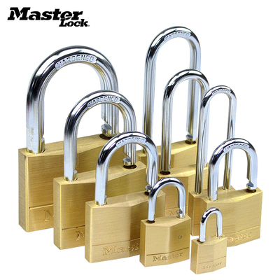 Master Lock玛斯特锁实心黄铜锁家用小锁仓库大门挂锁可定制同花