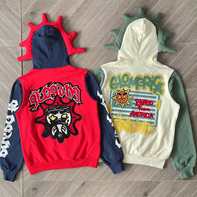 Glo Gang The Glory Full Zip Hoodie 刺绣个性尖角连帽卫衣