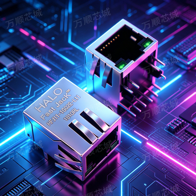 HFJ11-1G02E-L11RL L12 L21 1G02ERL RJ-45 卧式带灯网络接口插座